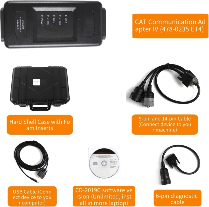 SCANNER CATERPILLAR CAT ET4 MAQUINAS VIALES - Escáneres Automotrices