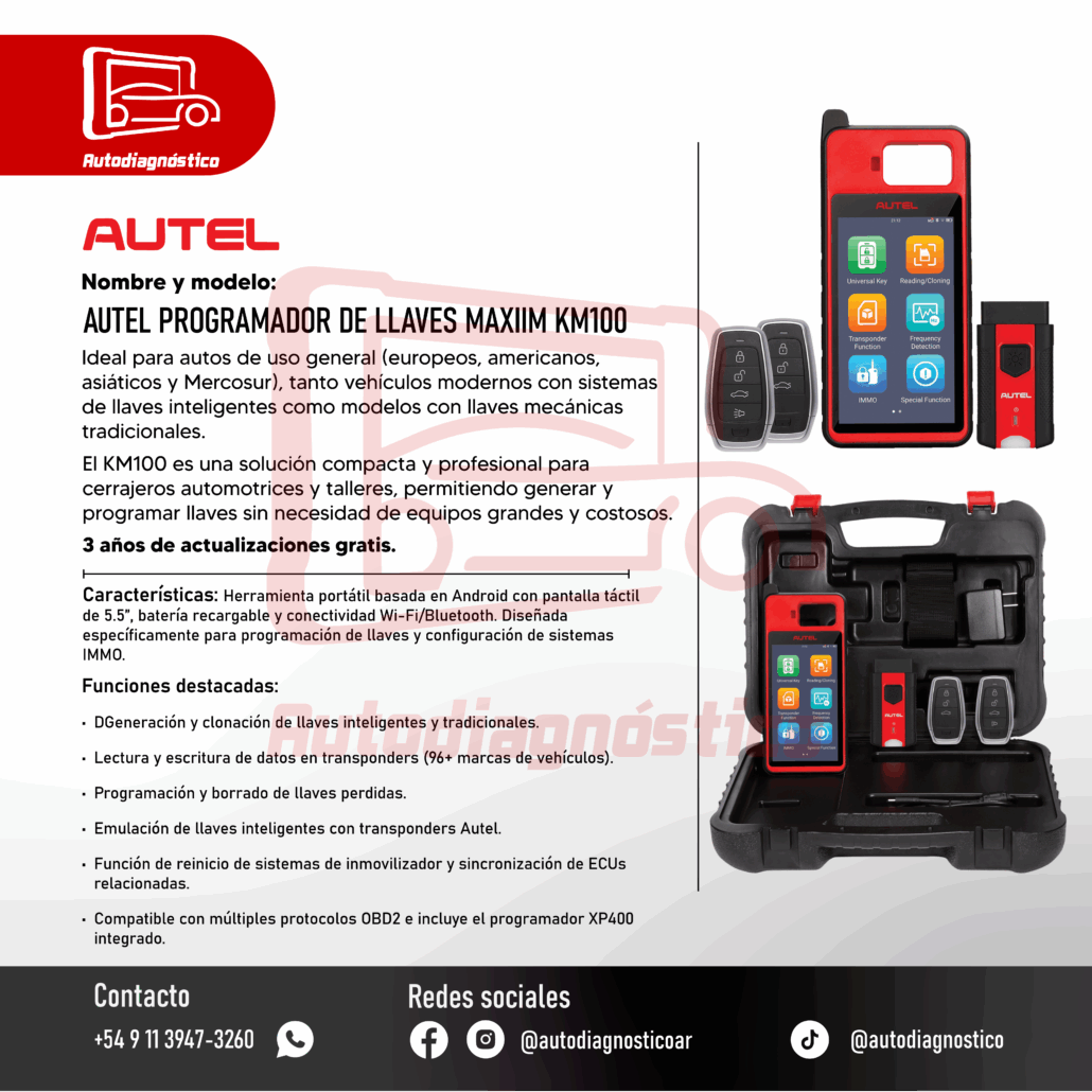 AUTEL MAXIIM KM100 - Escáneres Automotrices