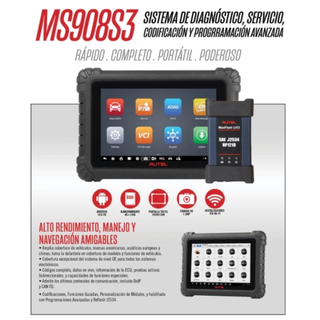 Autel MaxiSys MS908S3 - Escáneres Automotrices